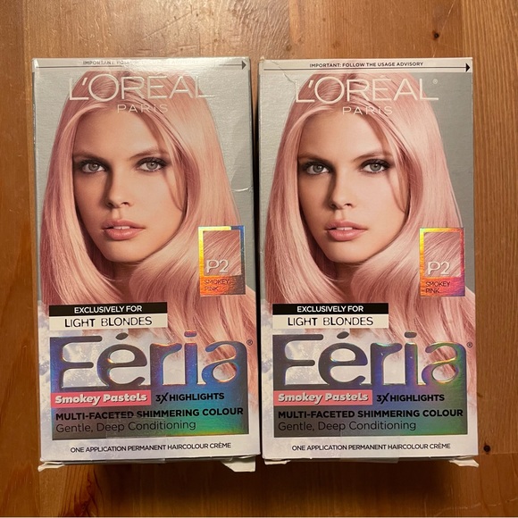 Loreal Hair 2pk Loral Paris Feria Pastels Hair Color P2 Rosy Blush Smokey Pink Hair Dye